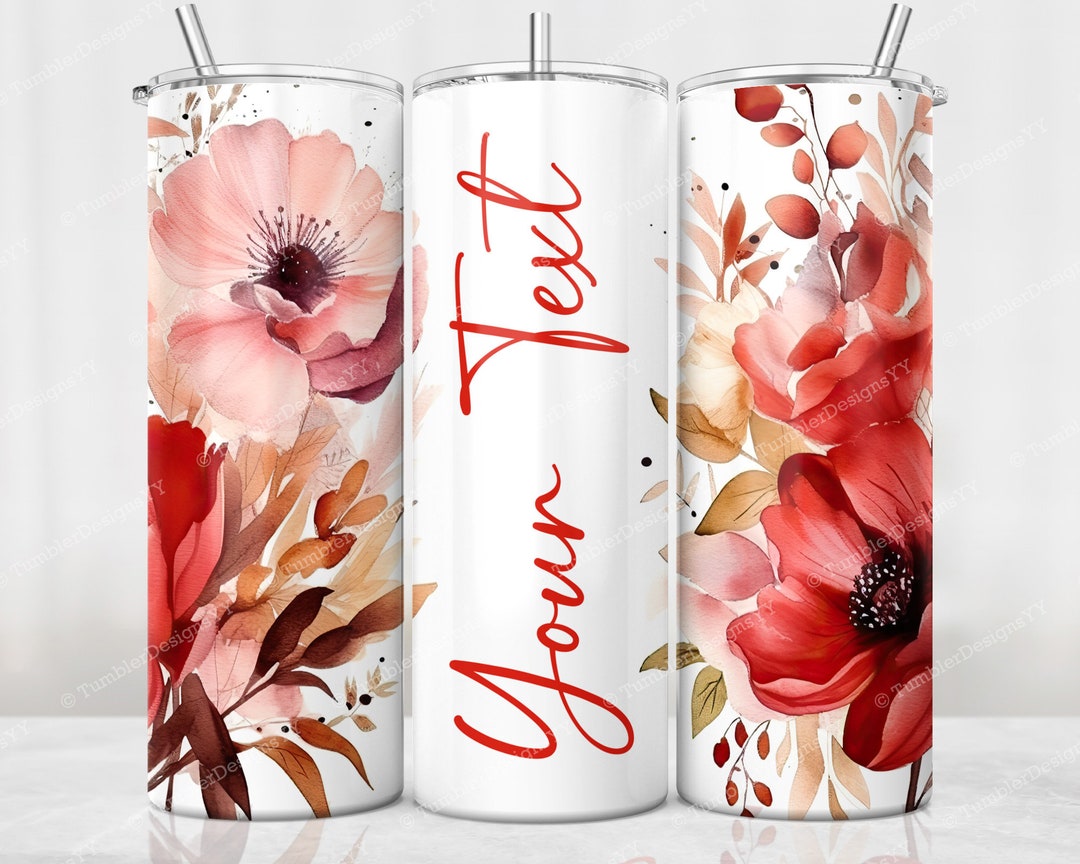 Add Your Own Text Tumbler Wrap Sublimation Design, 20 Oz Skinny Tumbler ...