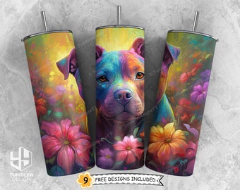 20 Oz Skinny Pitbull Sublimation Tumbler Design Wrap Png. - Etsy