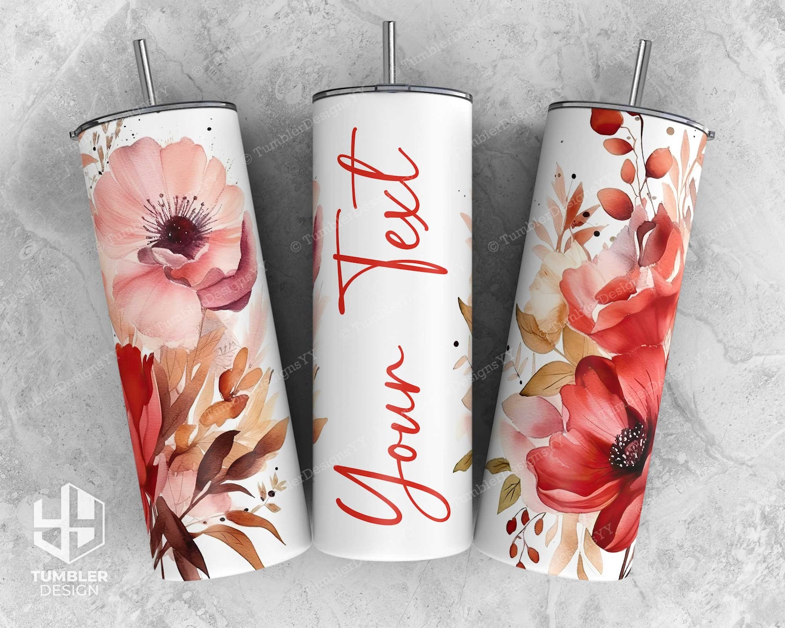 Add Your Own Text Tumbler Wrap Sublimation Design, 20 Oz Skinny Tumbler ...