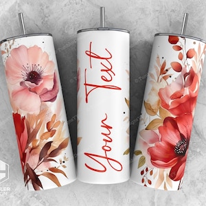 Add Your Own Text Tumbler Wrap Sublimation Design, 20 Oz Skinny Tumbler ...