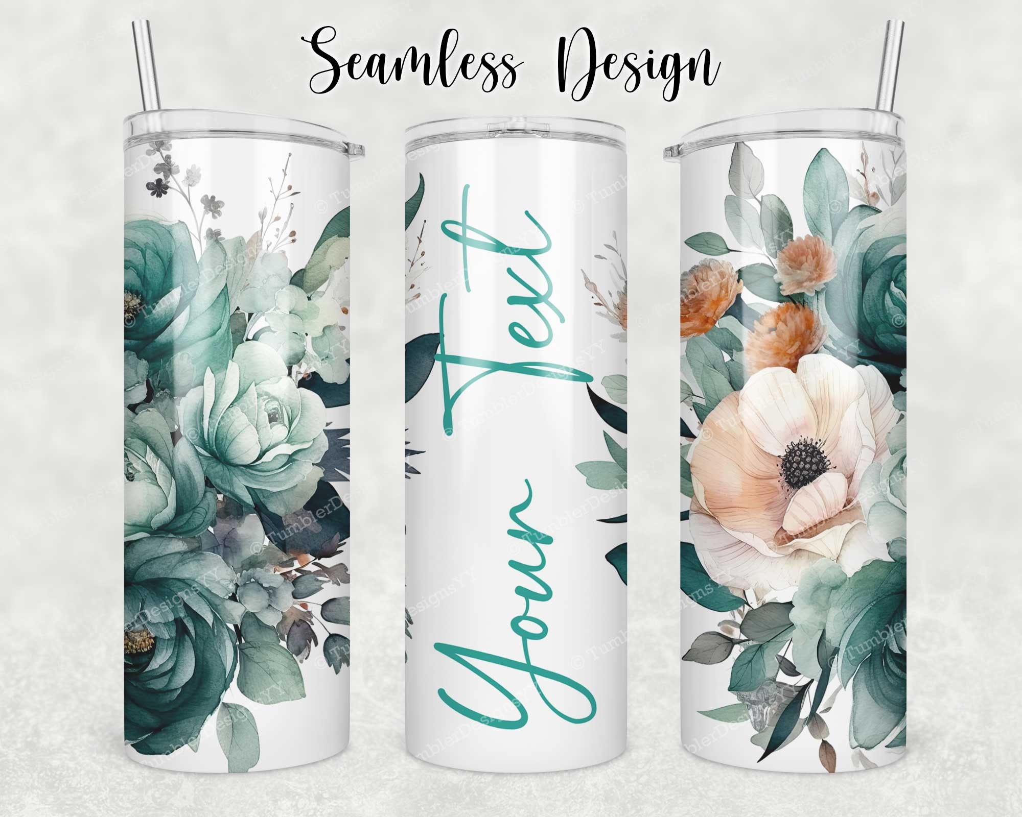 Add Your Own Text Tumbler Wrap Sublimation Design, 20 Oz Skinny Tumbler ...
