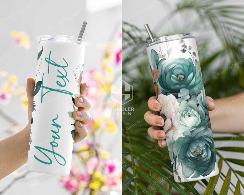 Add Your Own Text Tumbler Wrap Sublimation Design, 20 Oz Skinny Tumbler ...