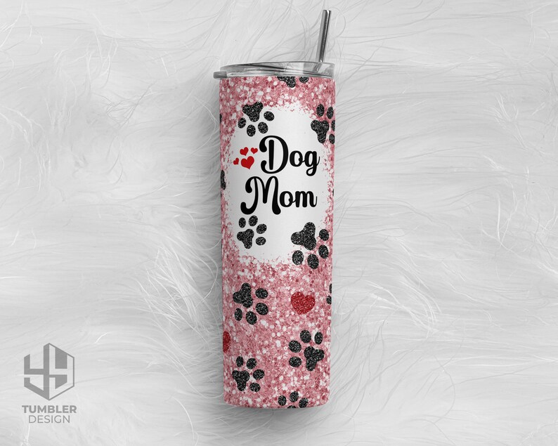 Pink Dog Mom Photo Tumbler Wrap, Dog Mama Sublimation Design, 20 Oz ...