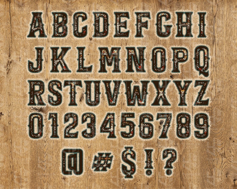 Dark Brown Distressed Letter PNG Distressed Alphabet - Etsy