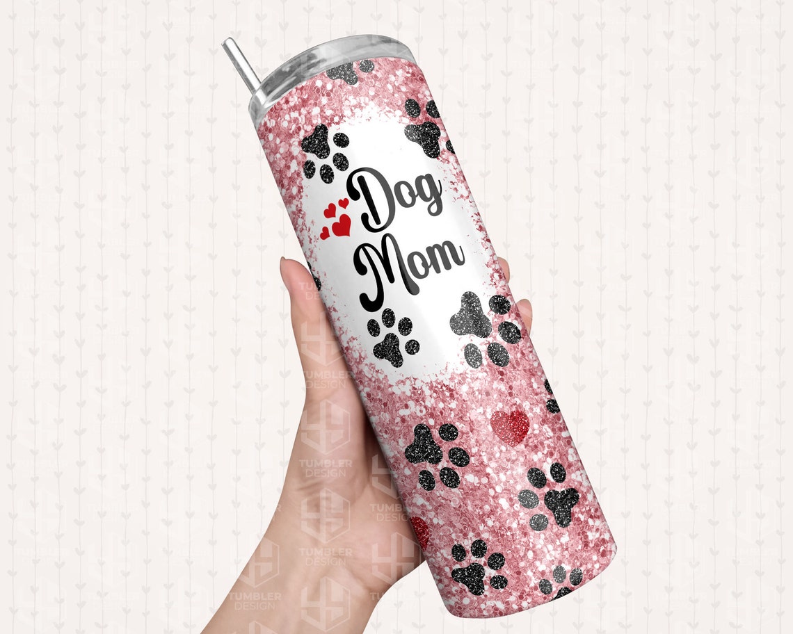 Pink Dog Mom Photo Tumbler Wrap Dog Mama Sublimation Design - Etsy