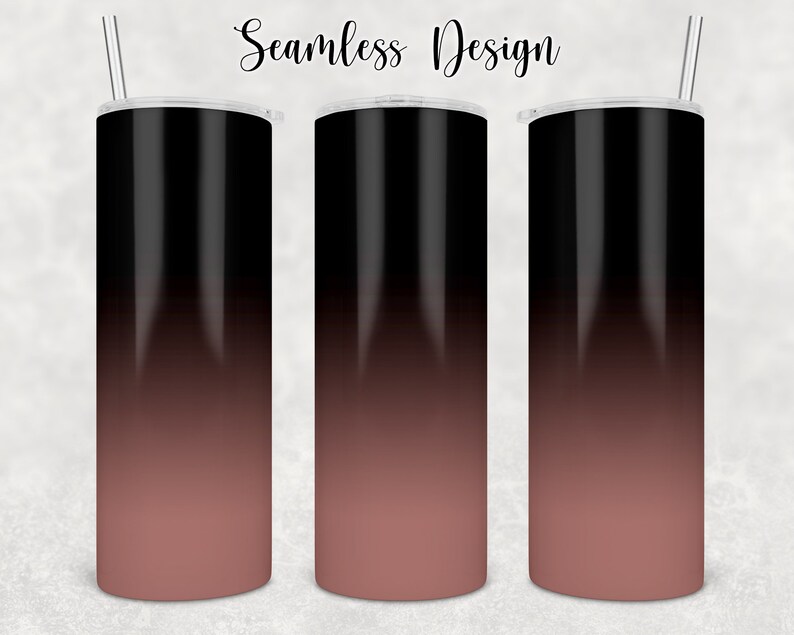 Rose Gold Ombre Tumbler Wrap Black to Rose Gold Sublimation - Etsy