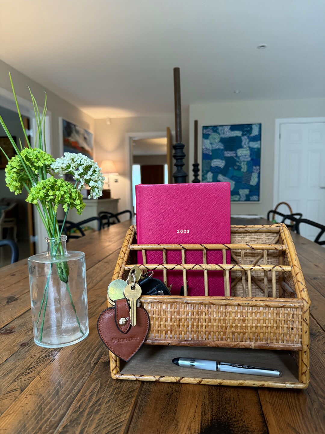 Vintage Wicker Desktop Letter Rack - Etsy