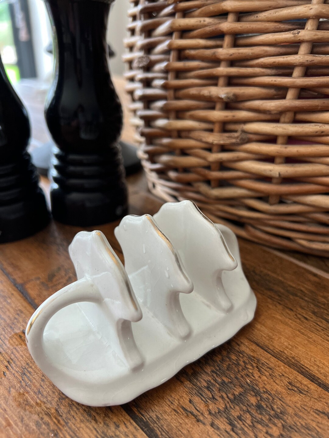 Small White Ceramic Toast Rack - Etsy UK