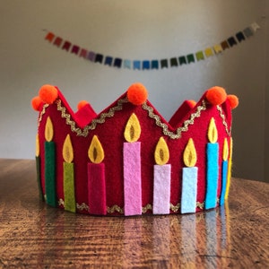 Red Velvet Birthday Cake Felt Crown | Waldorf Party Hat - Etsy
