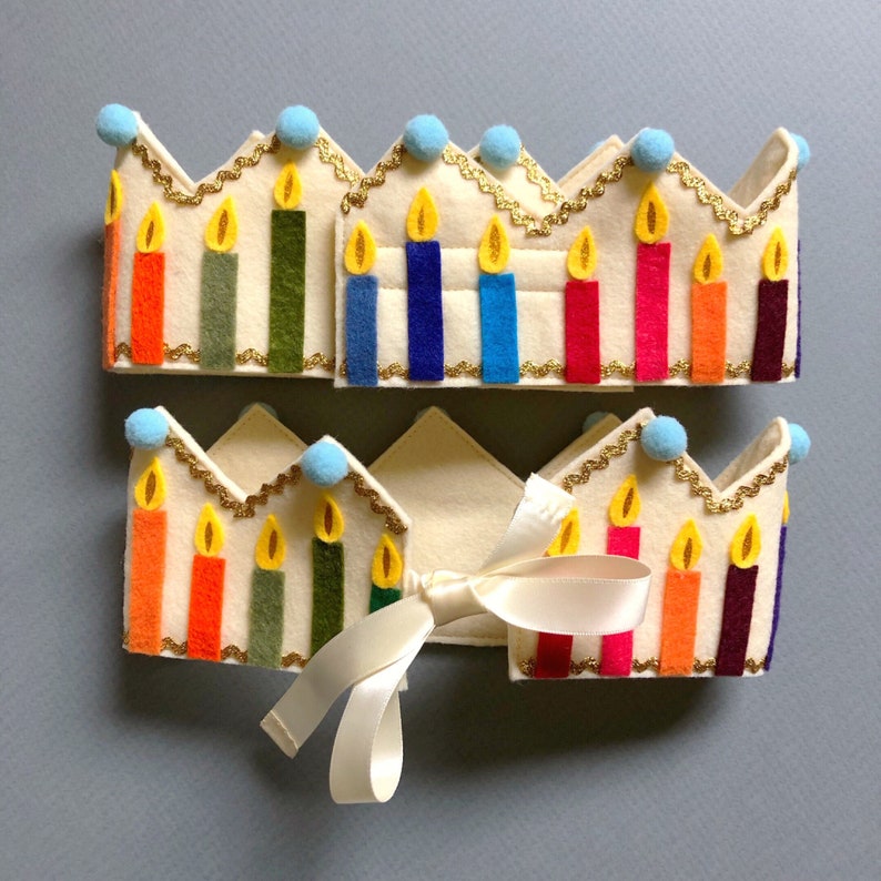 Felt Birthday Cake Crown | Waldorf Party Hat, Customizable - Etsy