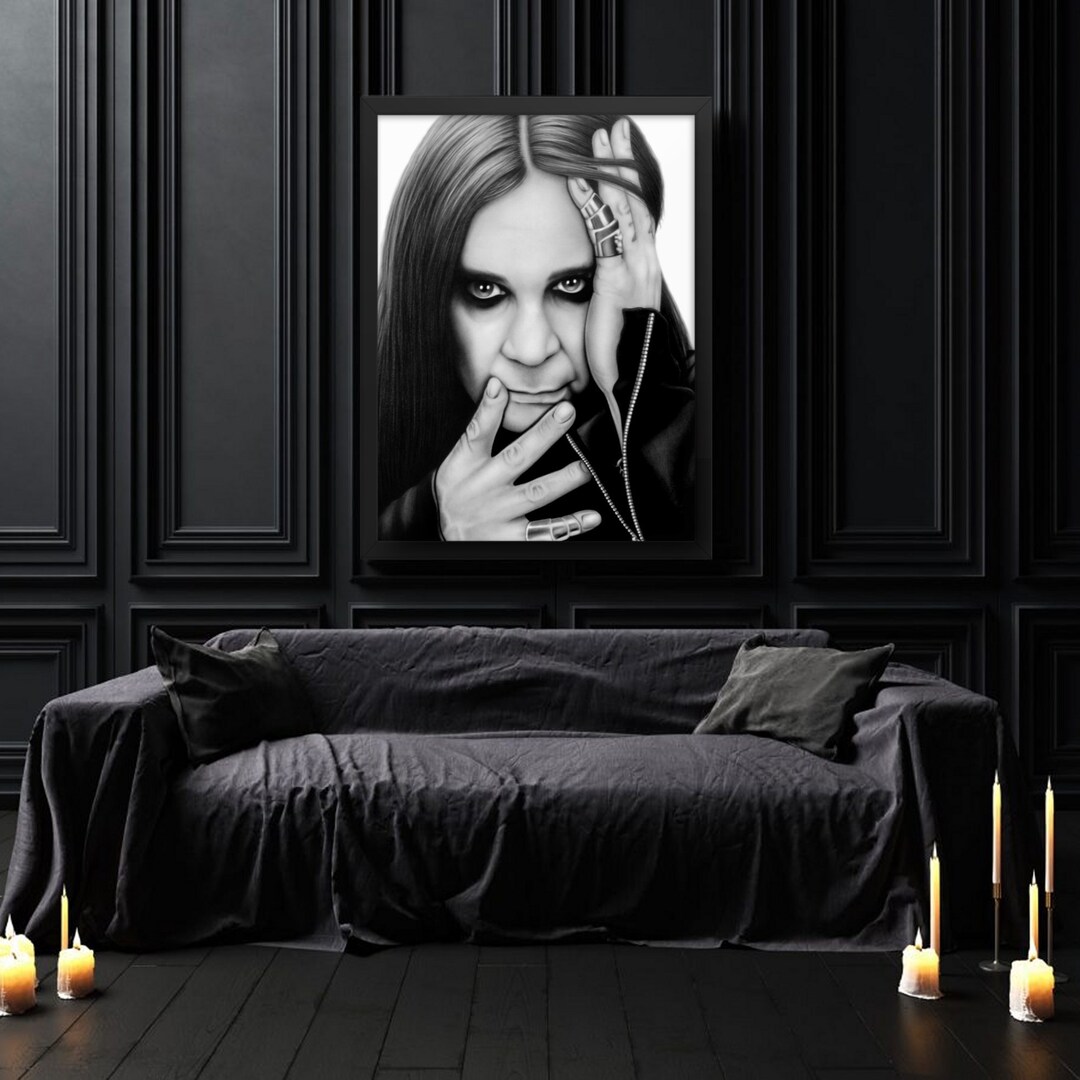 Ozzy Osbourne Portrait Drawing Framed Print - Etsy