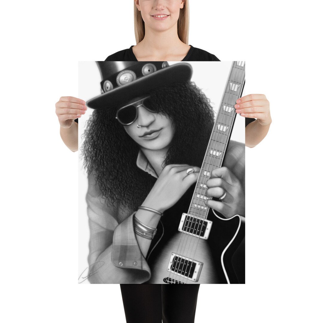 SLASH Dibujo de retrato Imprimir - Etsy México