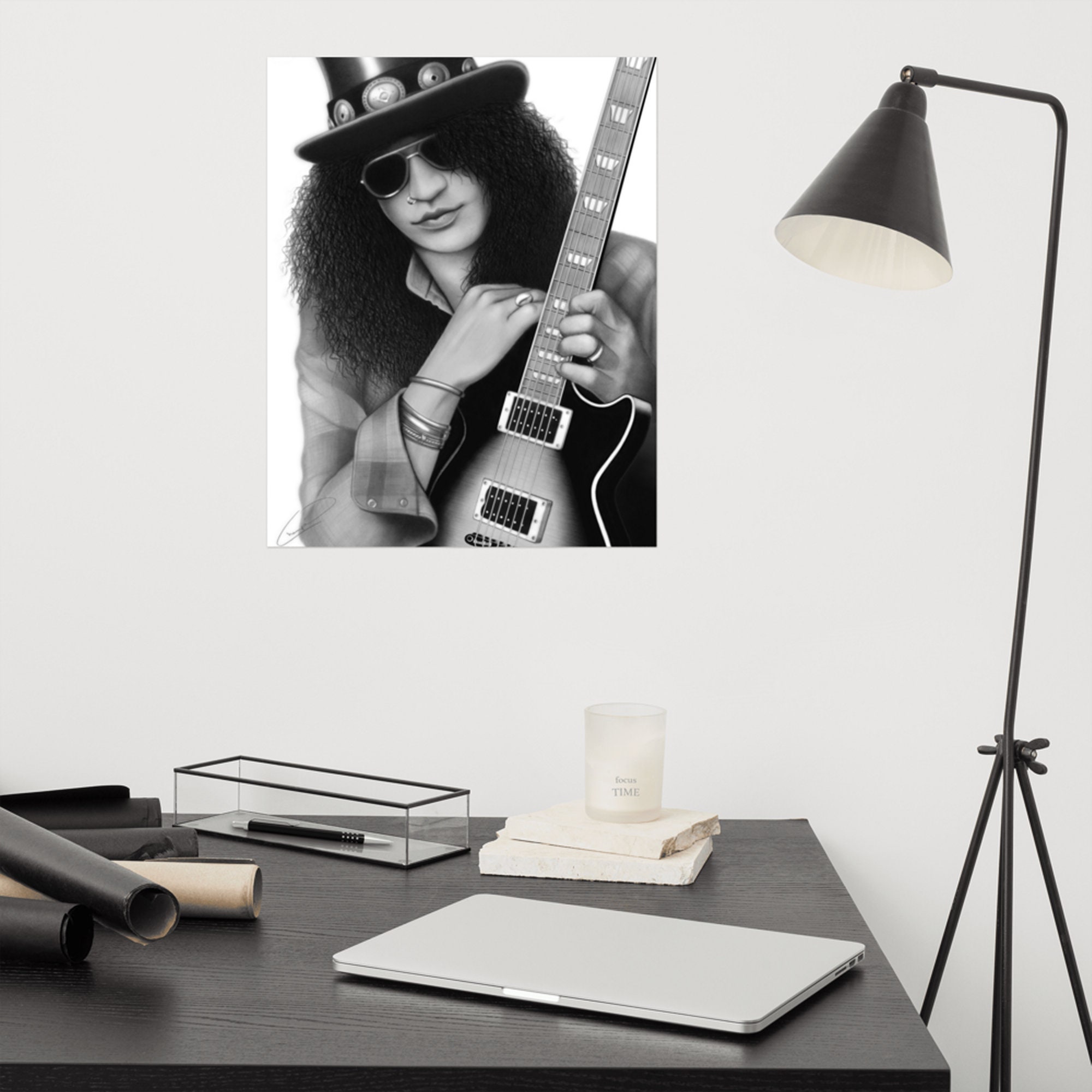 SLASH Dibujo de retrato Imprimir - Etsy México