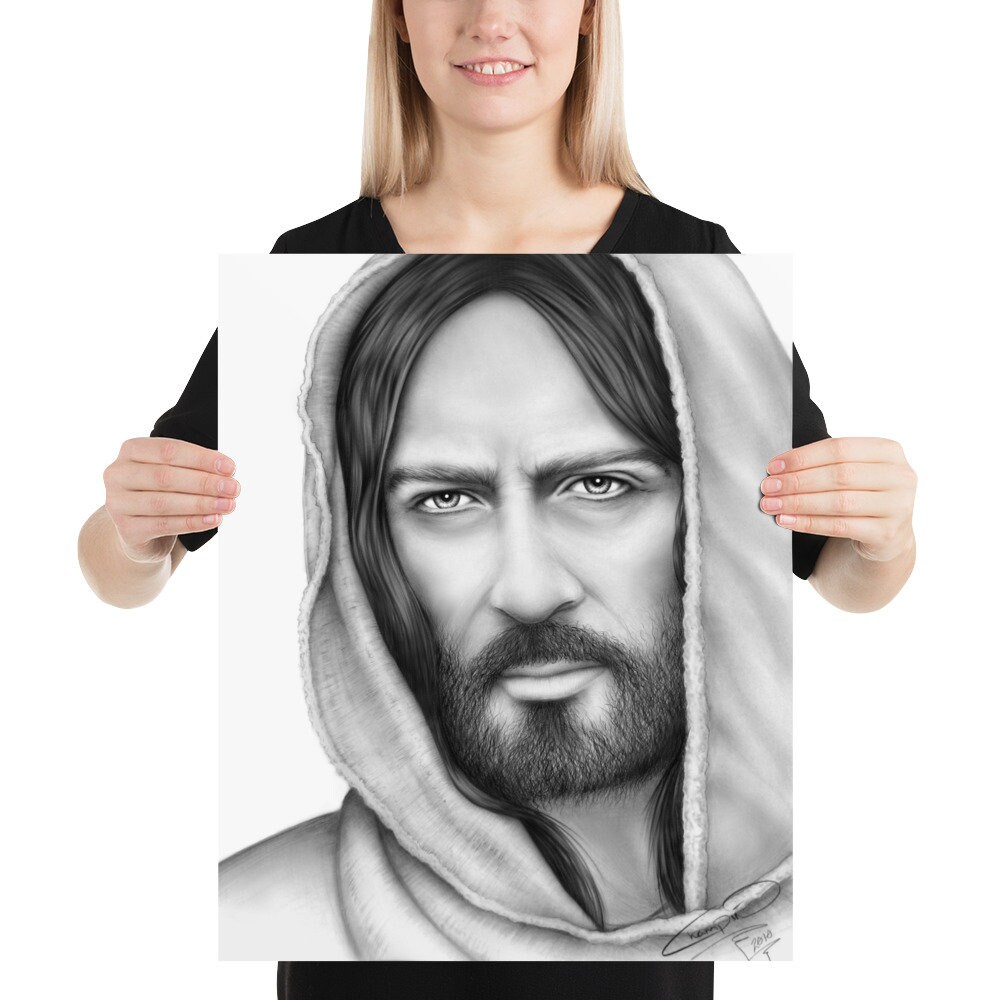 Jesus of Nazareth (robert Powell) Portrait Drawing Print - Etsy