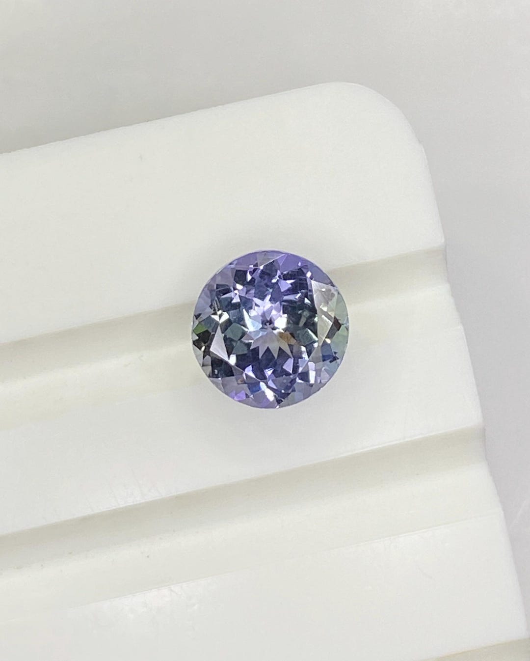 Round Cut Natural Tanzanite Gemstones, 1.55 CT Size 7 MM Color Bi-blue ...