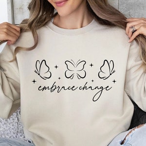 Embrace Change SVG PNG PDF, Butterfly Svg, Motivational Svg ...
