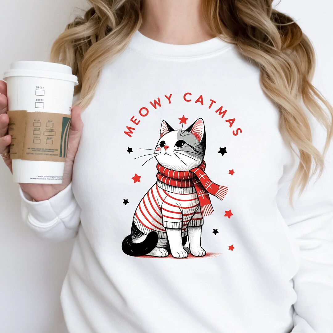 Meowy Catmas PNG, Meowy Christmas PNG, Cute Christmas Cats Png, Cute ...