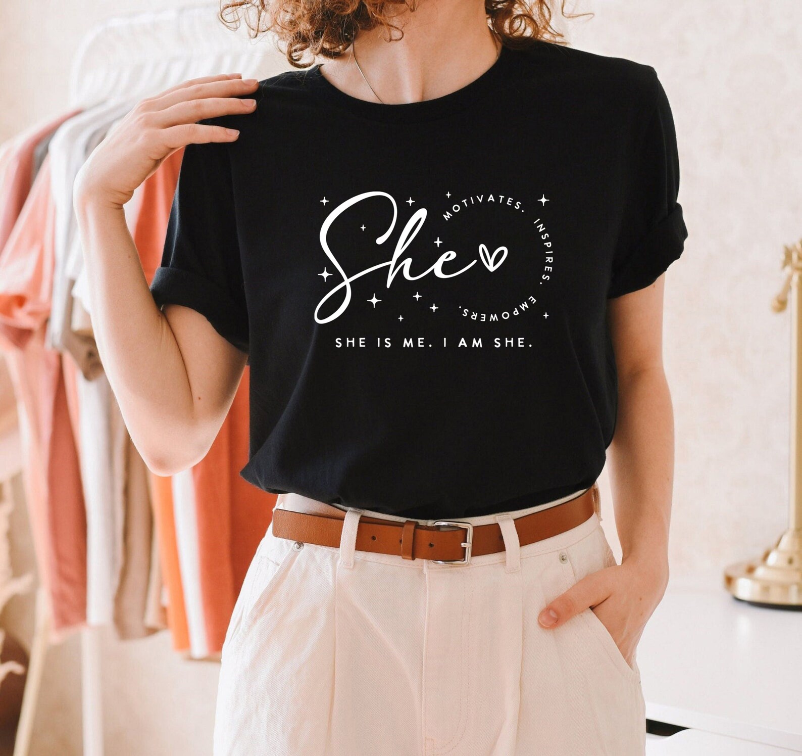 I Am She SVG PNG PDF, She Motivates Inspires Empowers Svg, She is Me ...