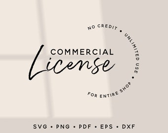 Extended Commercial Use License No Credit License POD print on Demand ...
