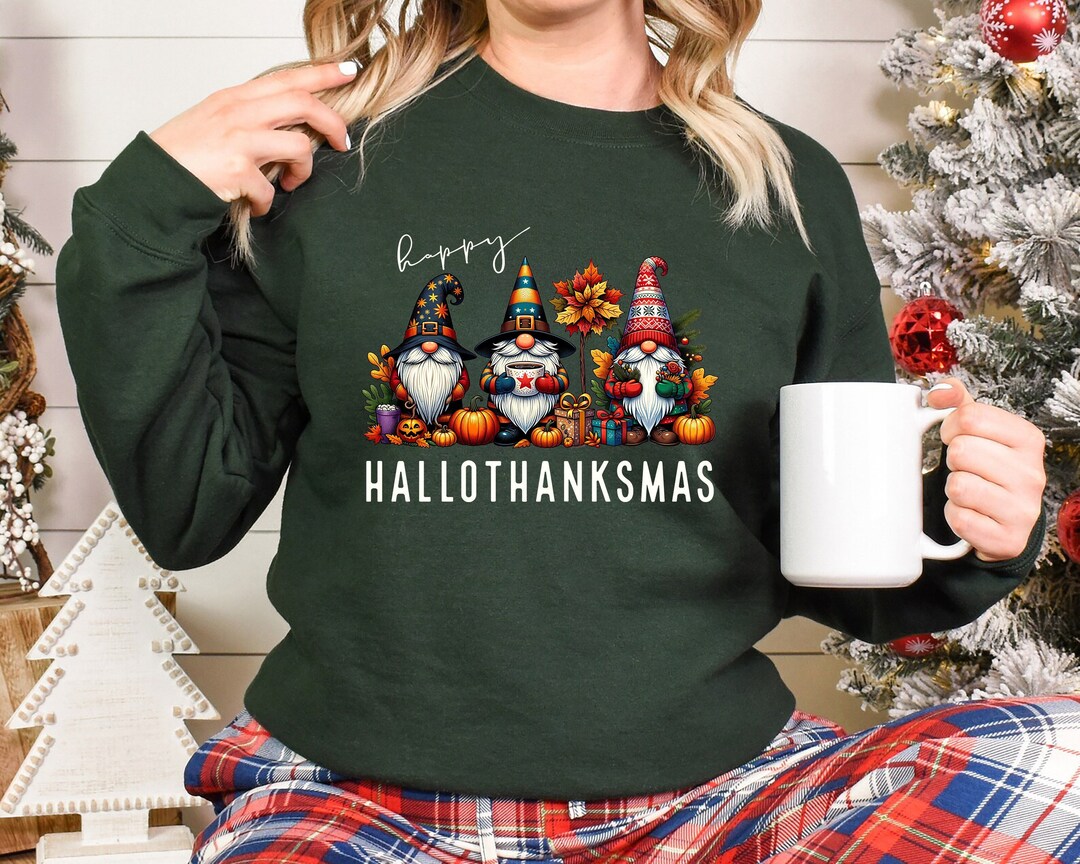 Hallo Thanksmas Gnomes Png Sublimation Designs, Merry Christmas ...