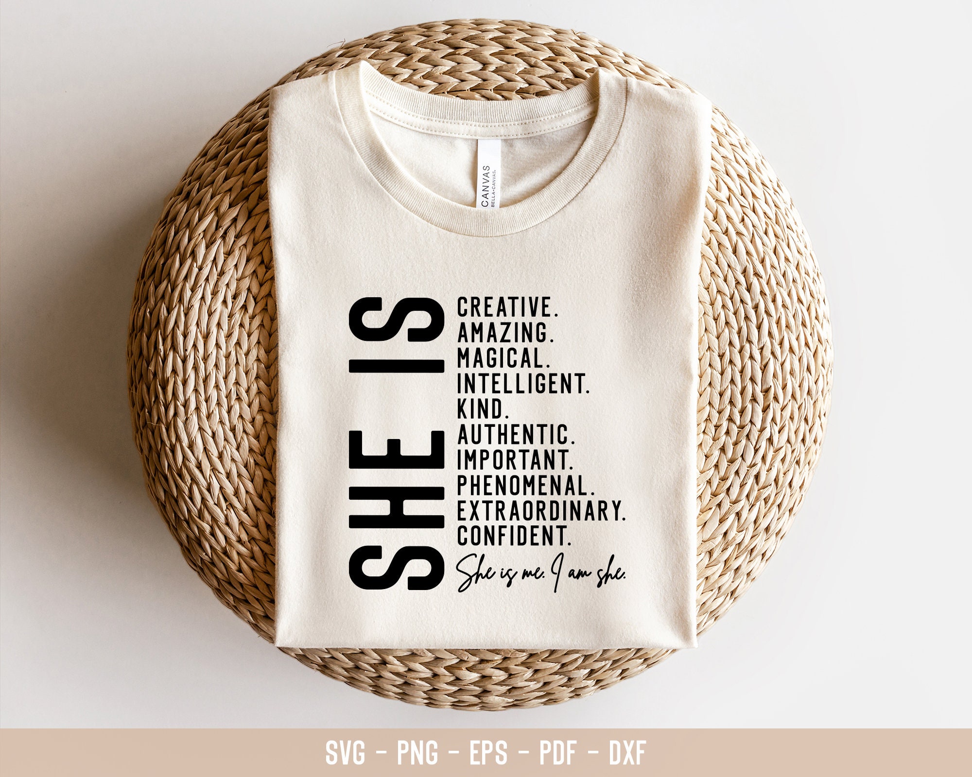 She is SVG PNG PDF Woman Affirmation She is Creative Svg - Etsy