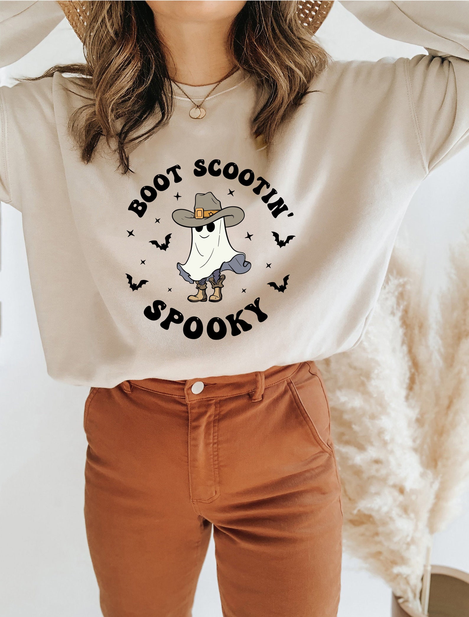 Boot Scoot Spooky SVG PNG, Western Ghost Svg, Retro Halloween Design ...