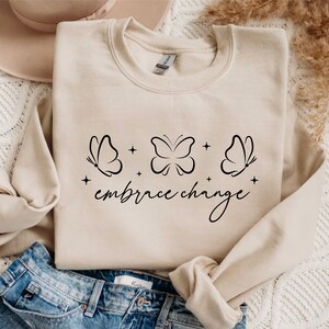 Embrace Change SVG PNG PDF, Butterfly Svg, Motivational Svg ...