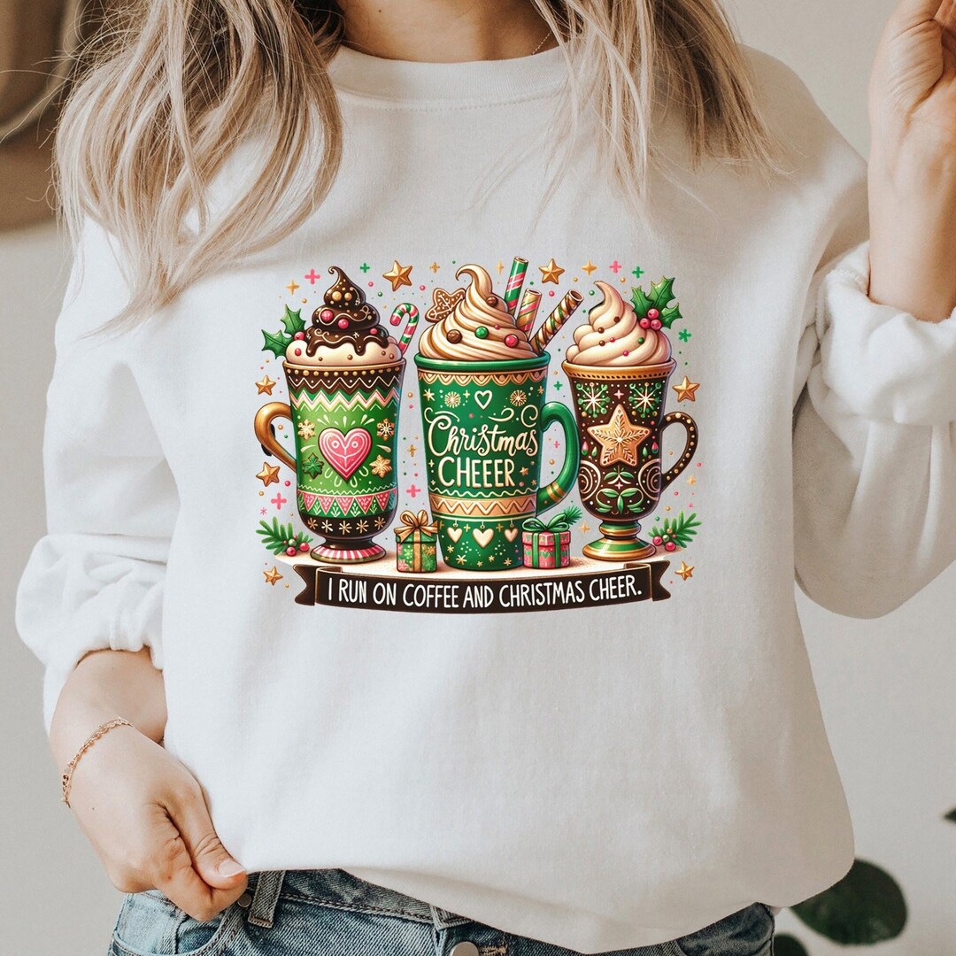 Christmas Coffee Cheer PNG: Holiday Drink Design (digital Download) - Etsy