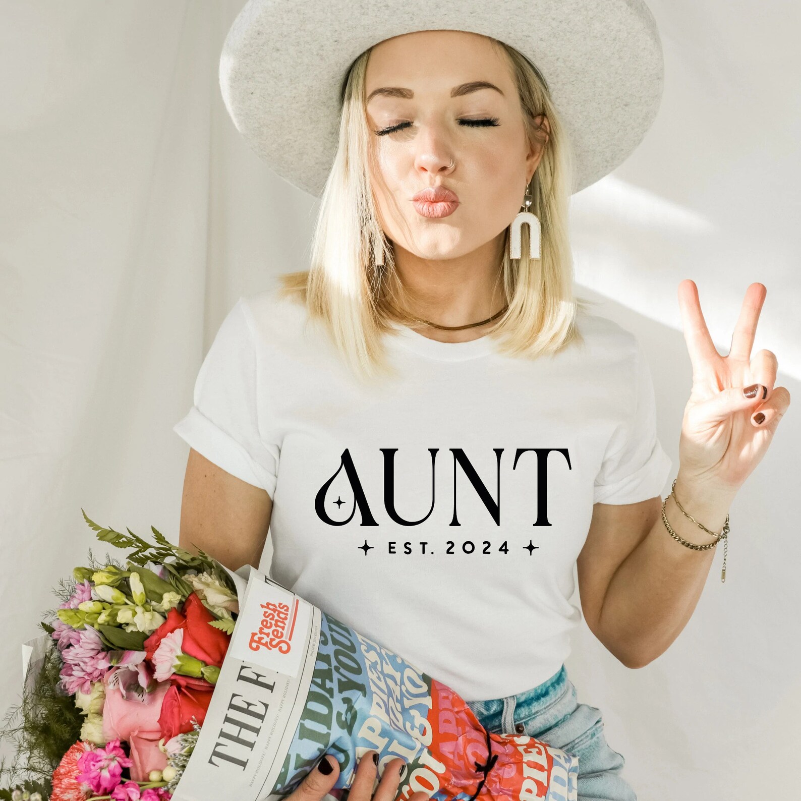 Aunt Est 2024 SVG PNG PDF , Boho Aunt Svg, New Aunt Png, Aunt Svg, New ...