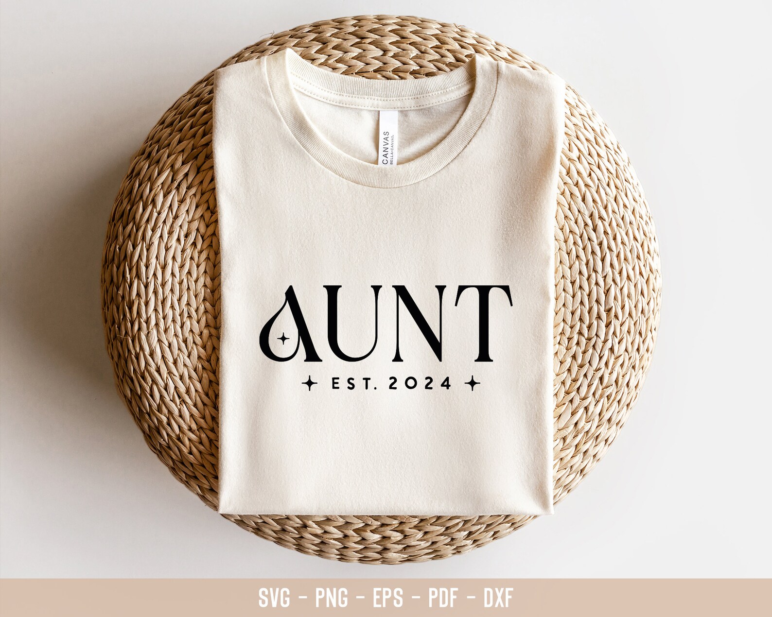 Aunt Est 2024 SVG PNG PDF , Boho Aunt Svg, New Aunt Png, Aunt Svg, New ...