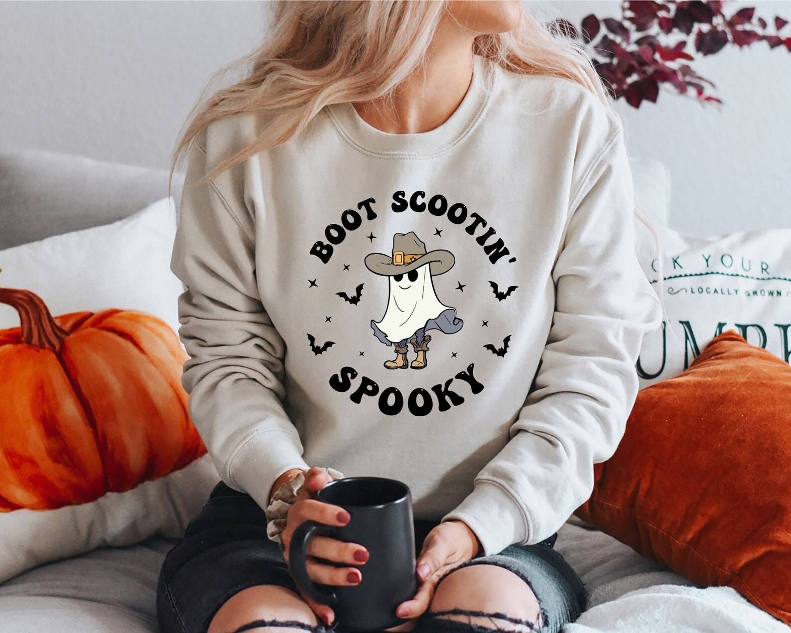 Boot Scoot Spooky SVG PNG, Western Ghost Svg, Retro Halloween Design ...