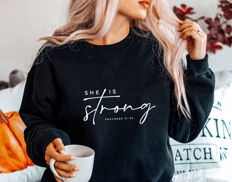 She is Strong Svg, Scripture Svg, Proverbs 31 25, Bible Quote Svg ...