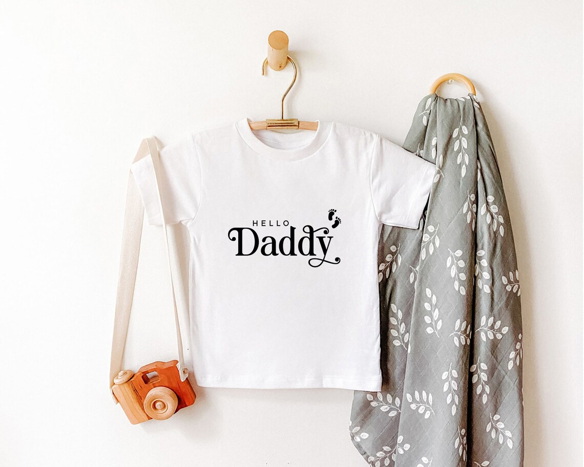 Hello Daddy SVG PDF PNG, Pregnancy Announcement Onesie Svg, New Dad ...