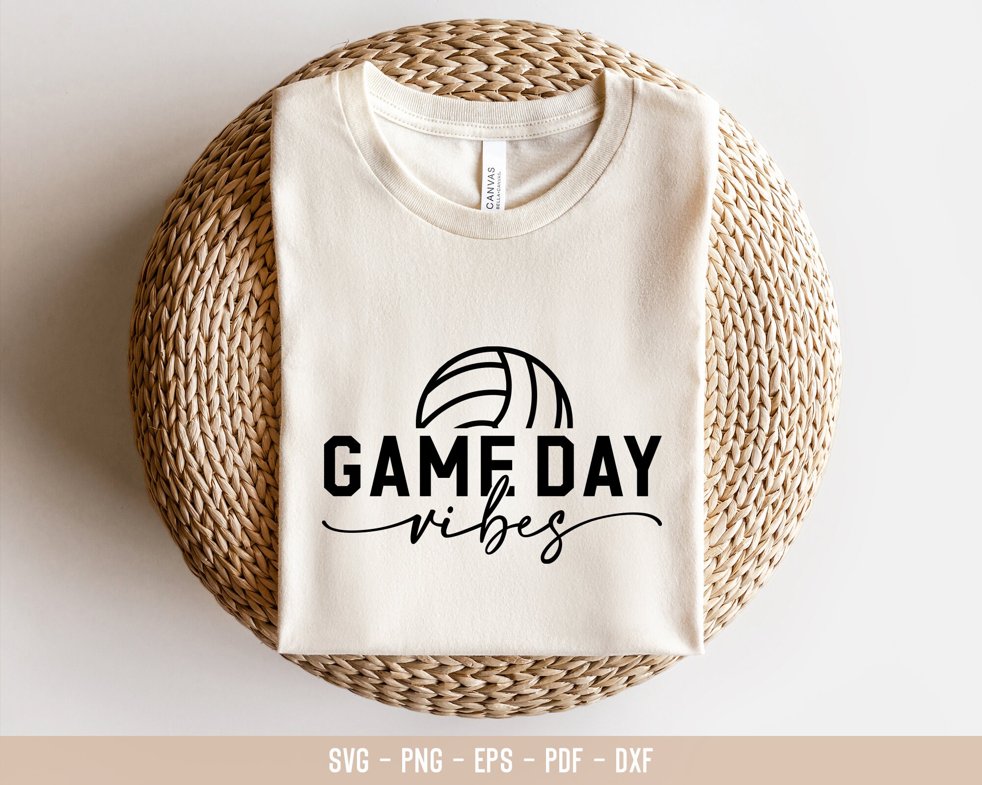 Game Day Vibes SVG PNG PDF Game Day Svg Volleyball Svg - Etsy