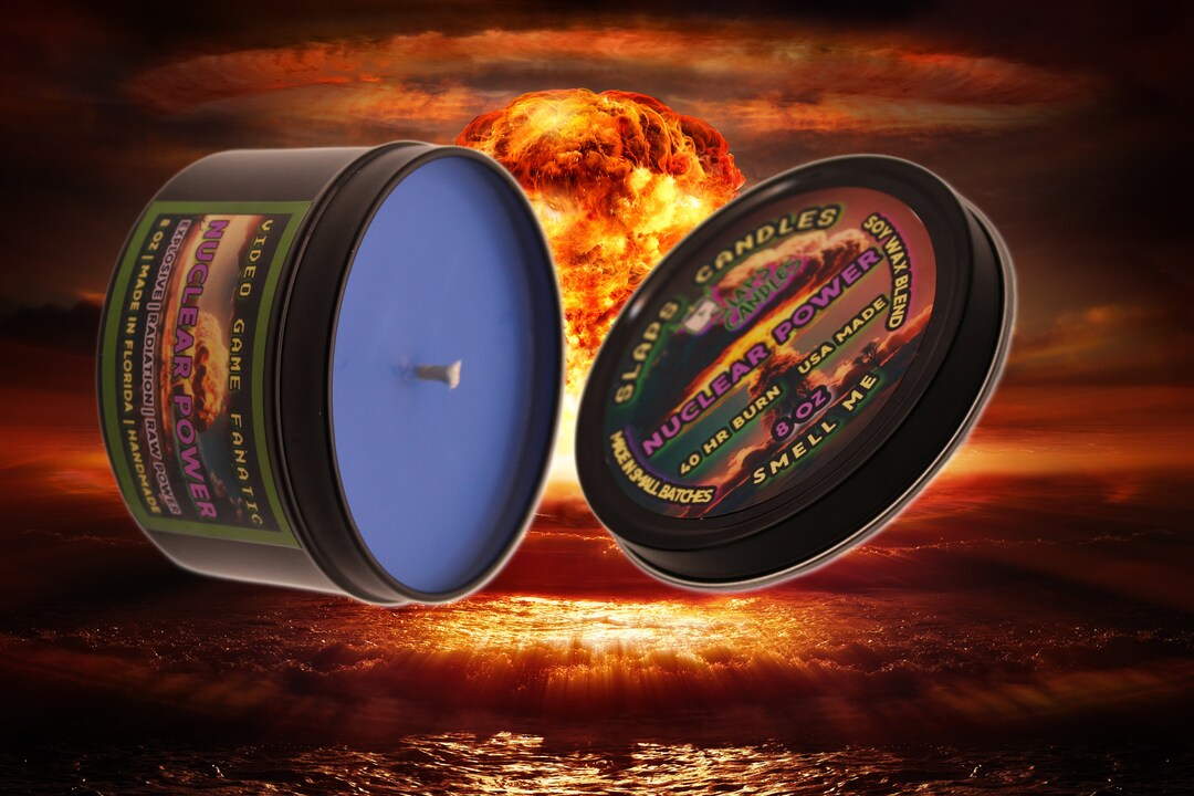 Nuclear Power-video Game Candle TIN Non Toxic and Soy 8 Oz Fandom - Etsy