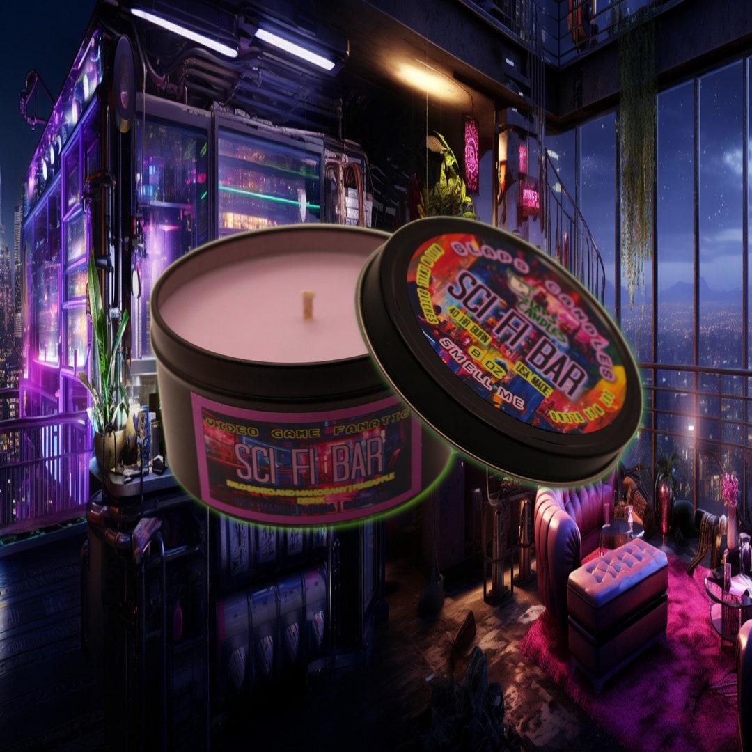 Sci Fi Bar-video Game Candle| Updated New Tin Container | Non Toxic and ...