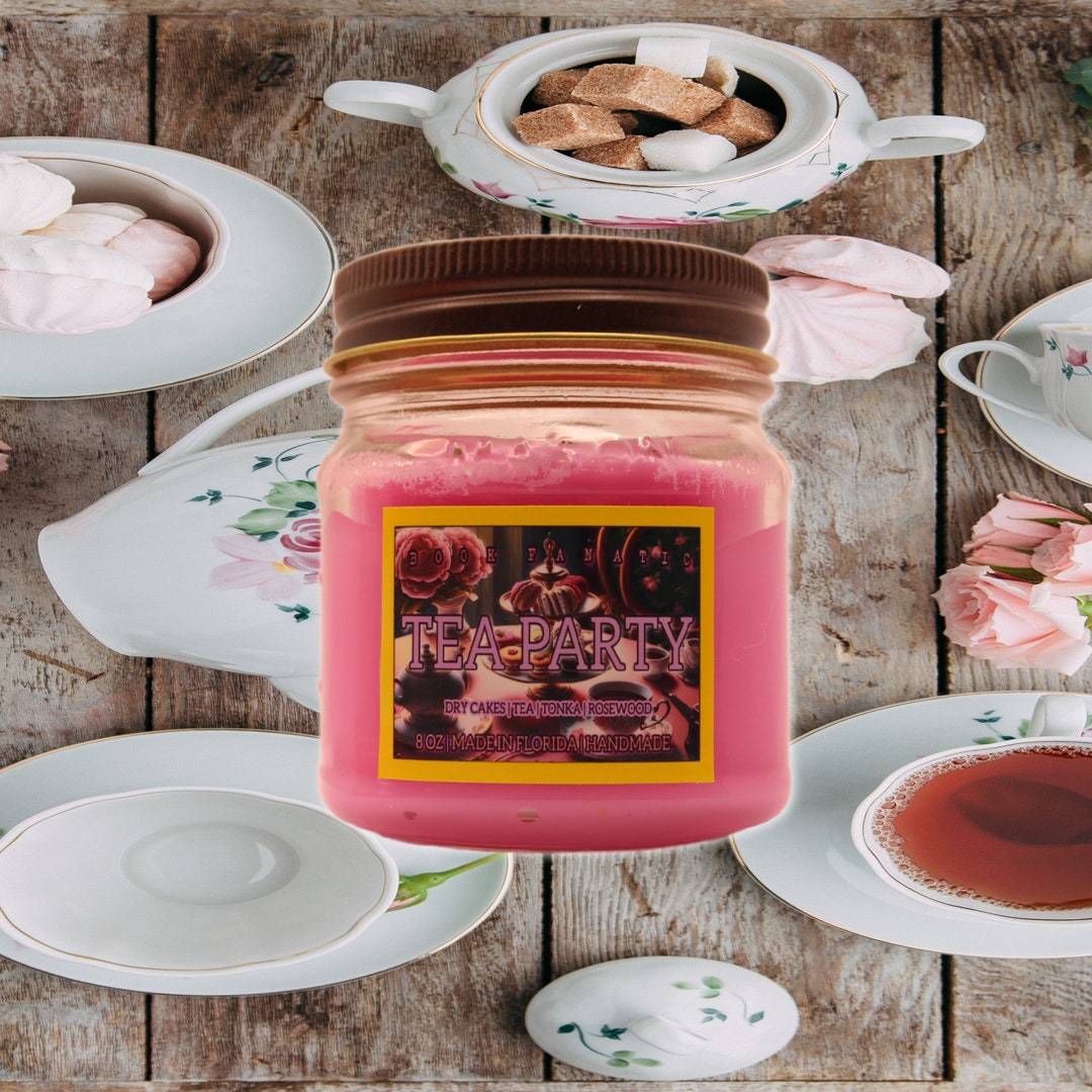 Soy Candle | Readers' Candle | Tea Party | Mason Jar 8 Oz - Etsy