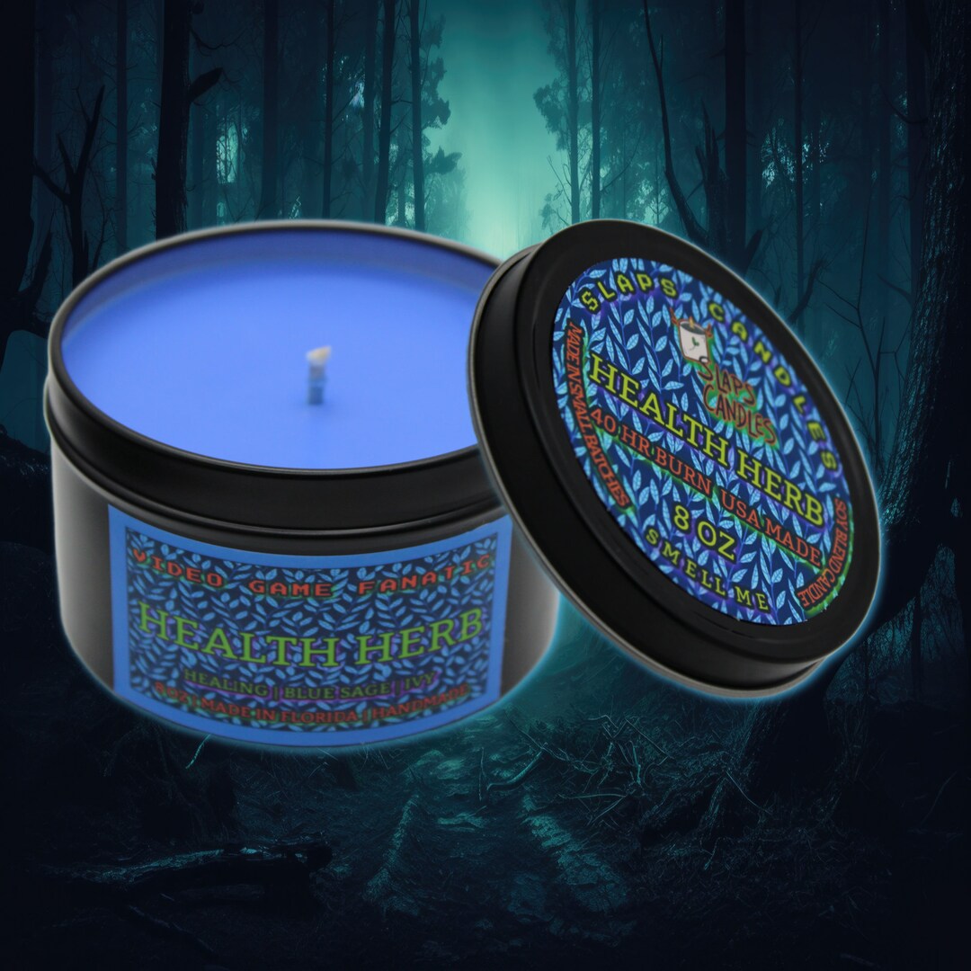 Resident Evil Herb Sage Inspired Video Game Candle Tin Candle Non Toxic ...