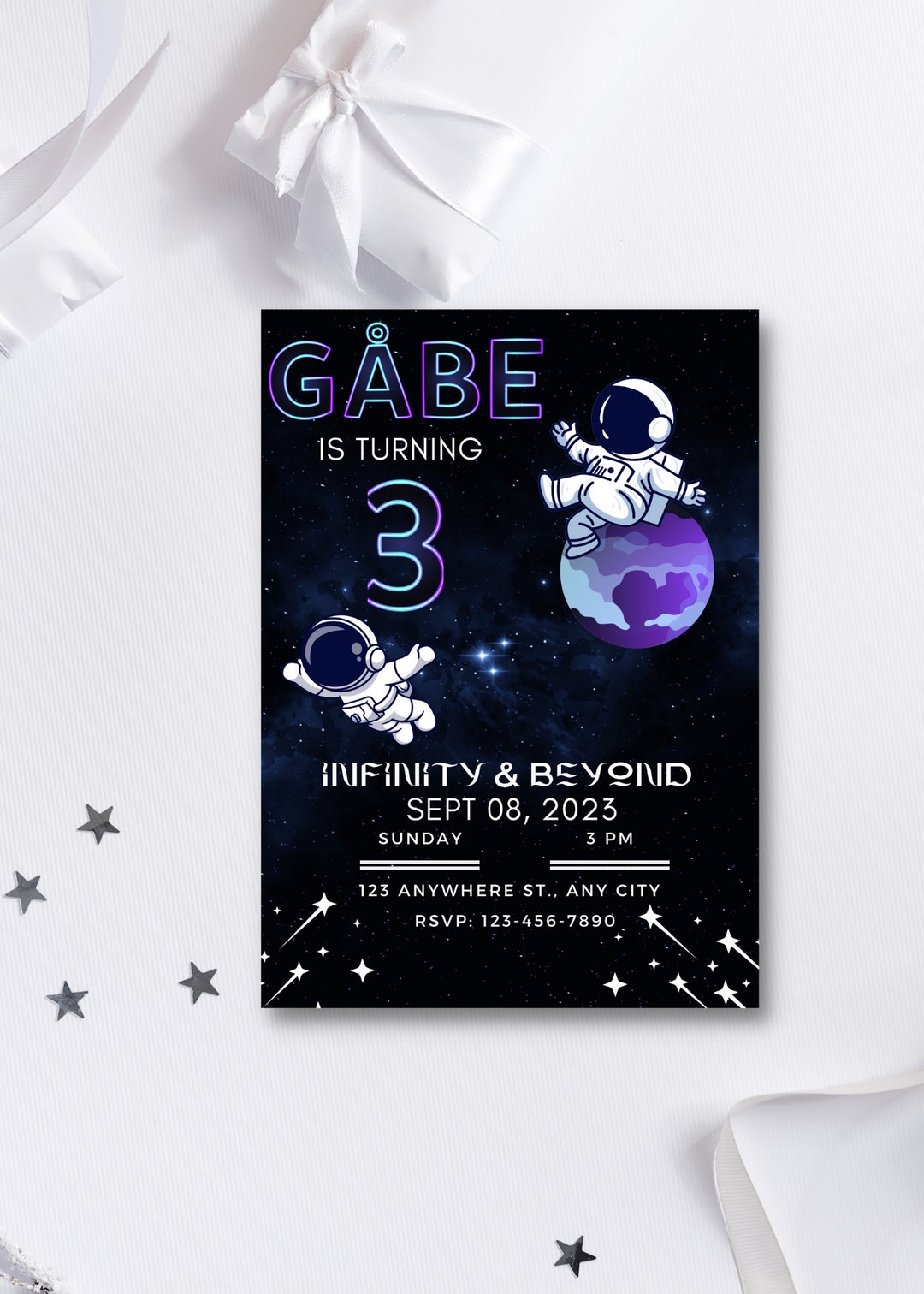 Infinity & Beyond Space Invitation |outerspace Invitation |space ...