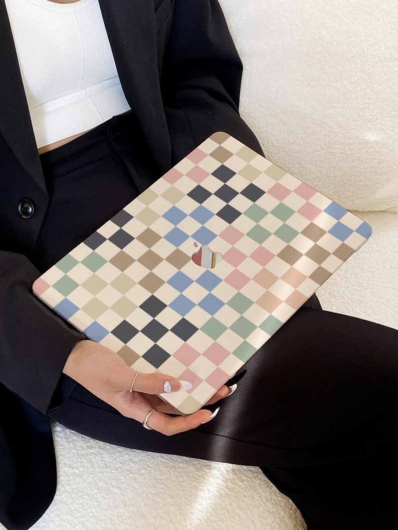 Colorful Checkered Wallpaper Case for New MacBook Pro 14 Pro A2442 Pro ...