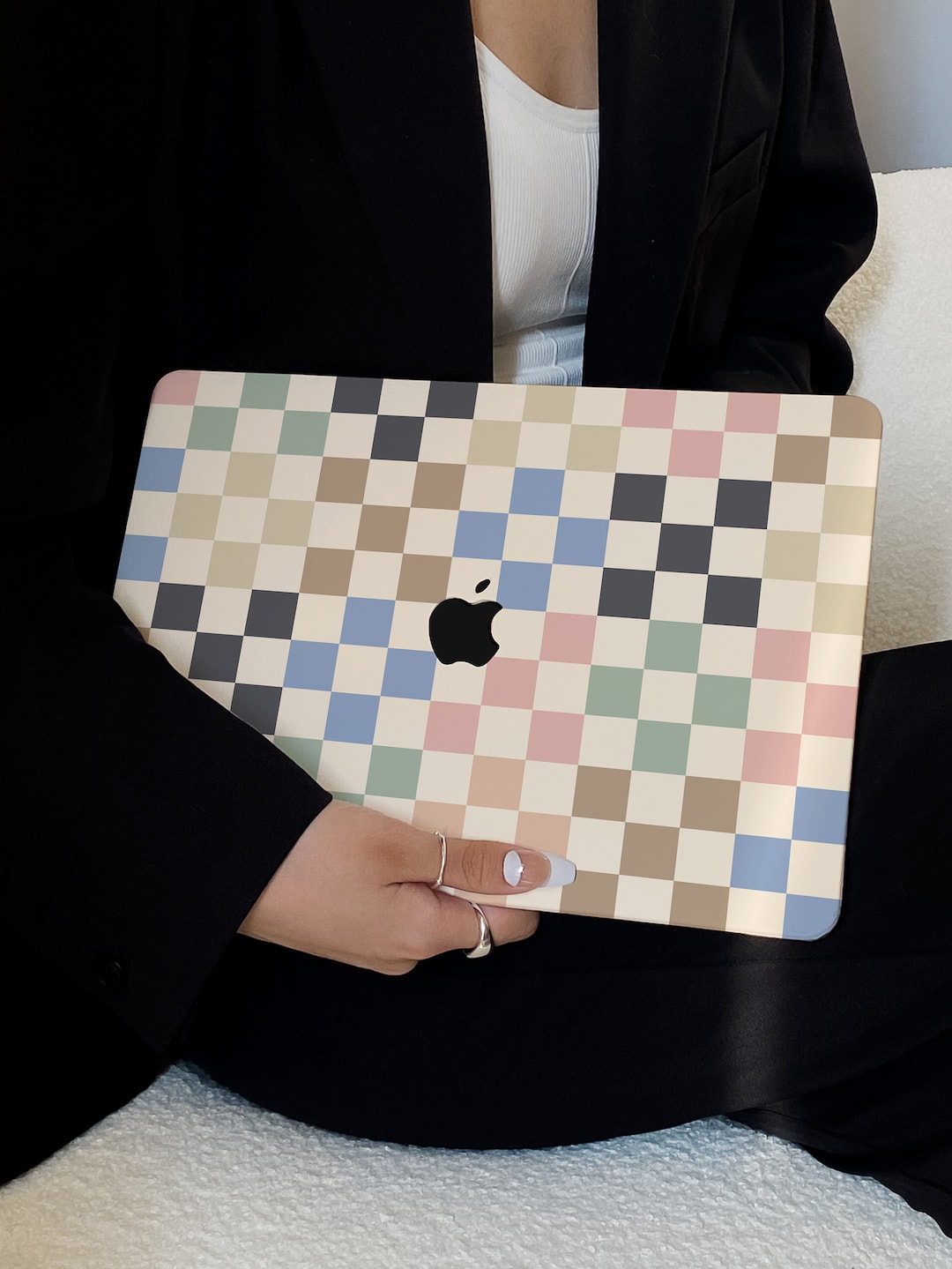 Colorful Checkered Wallpaper Case for New MacBook Pro 14 Pro A2442 Pro ...
