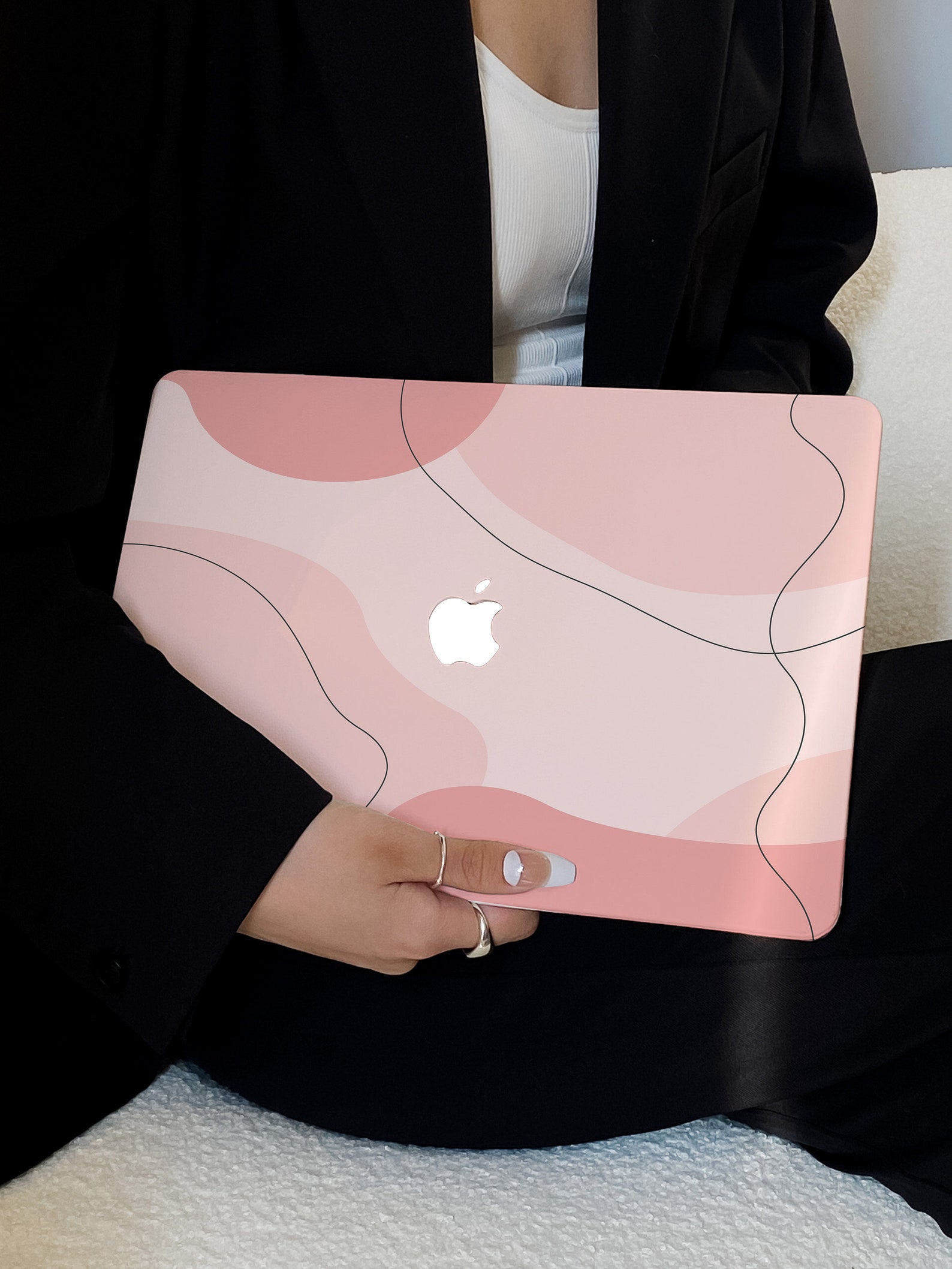 Peach Pink Gum Case for New MacBook Pro 14 Pro A2442 Pro 16 Inch 2022 ...