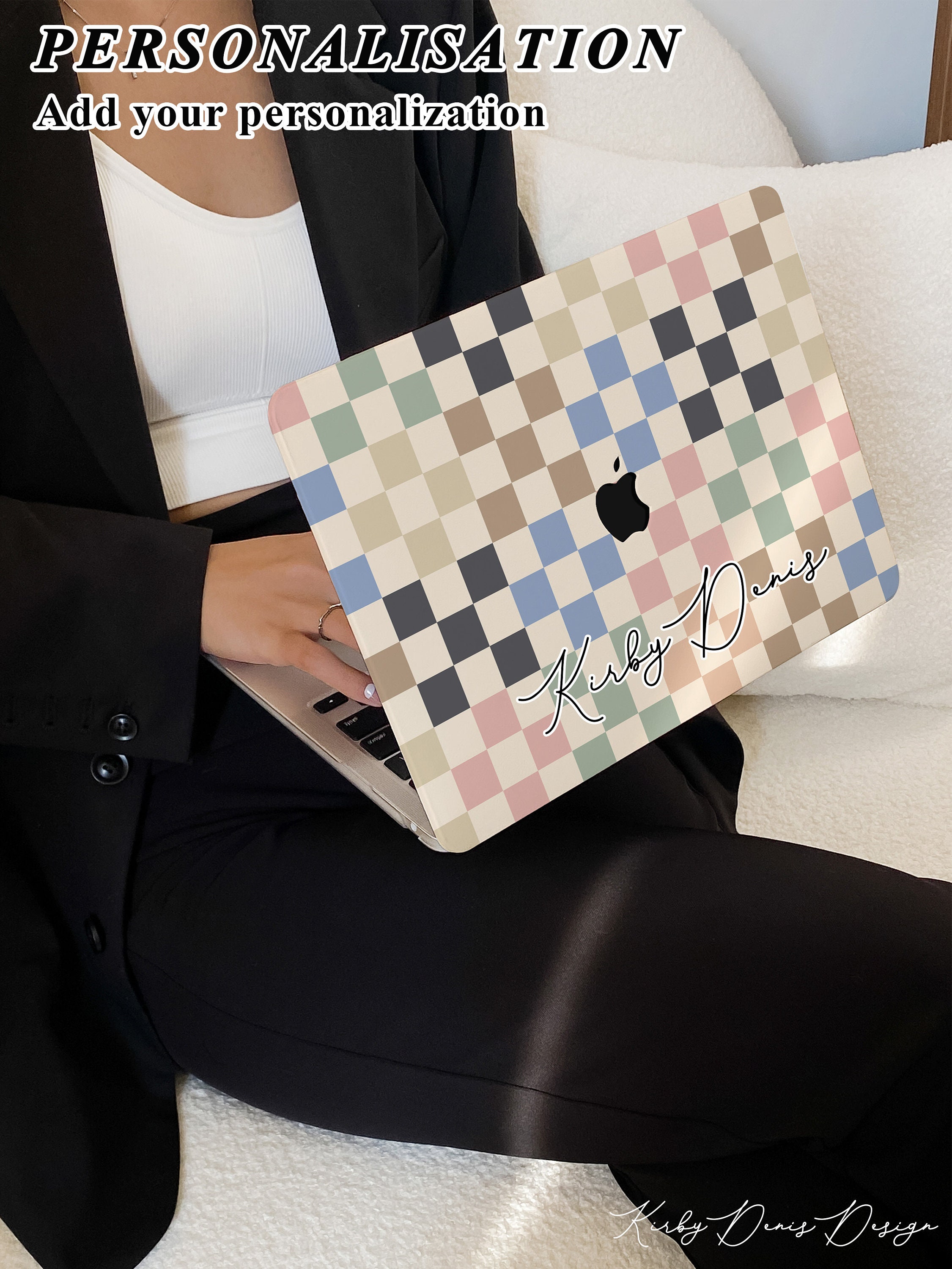 Colorful Checkered Wallpaper Case for New MacBook Pro 14 Pro A2442 Pro ...