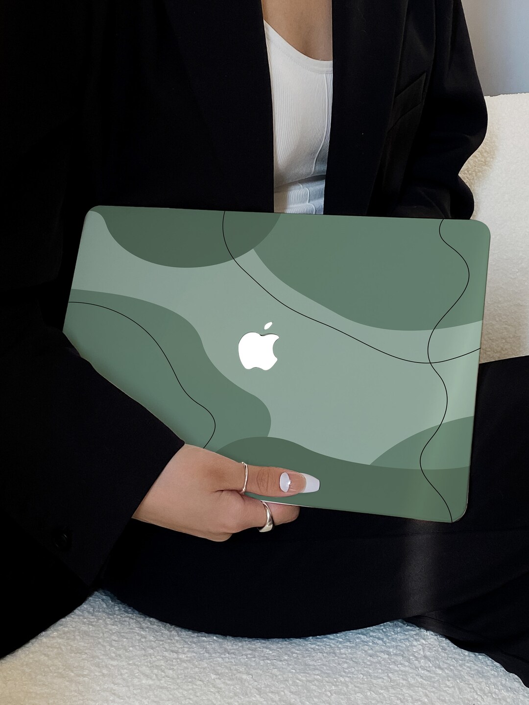 Jade Green Pebble Case for New MacBook Pro 14 Pro A2442 Pro 16 Inch ...
