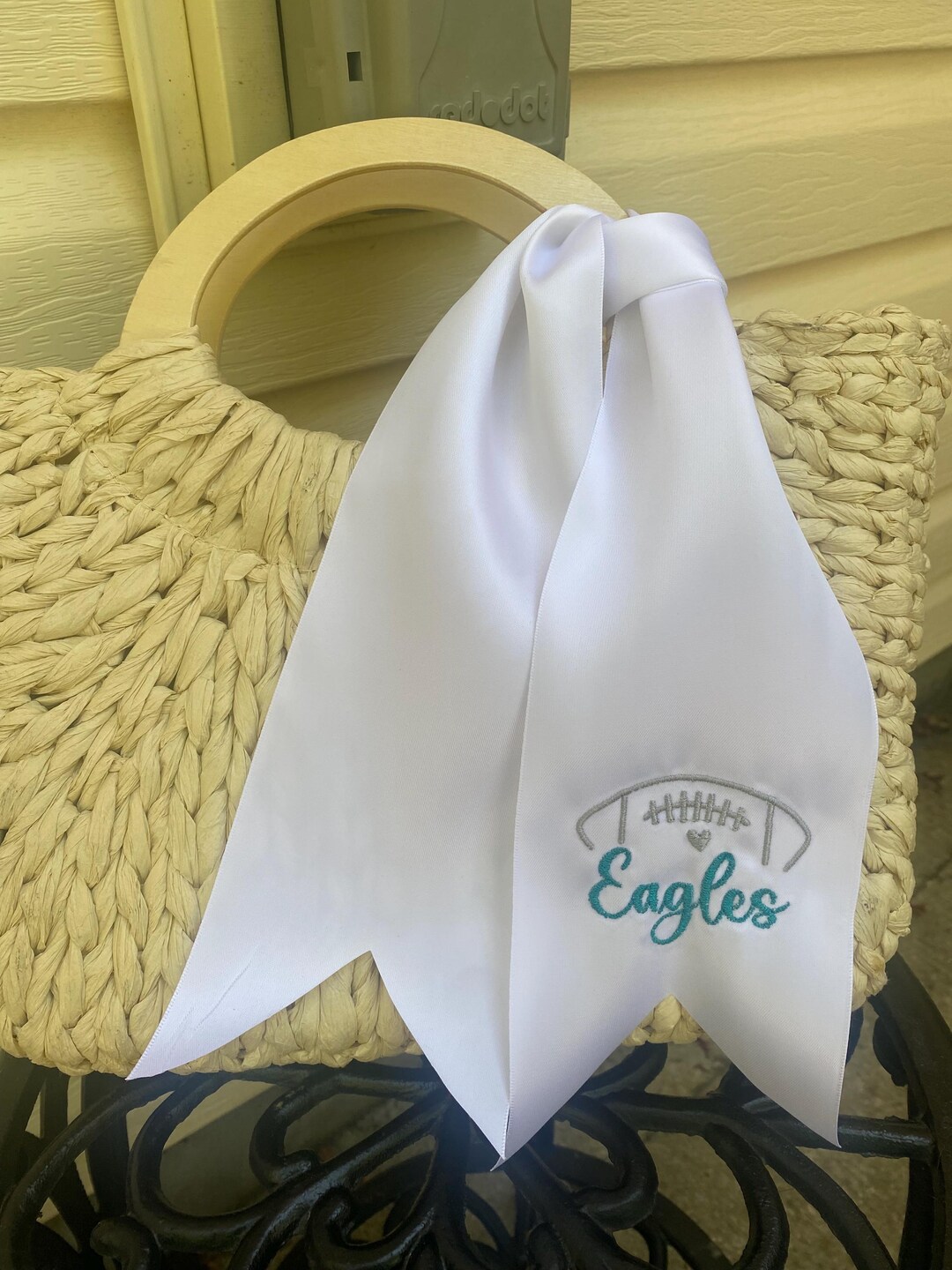 Purse Ribbon Sash Football Game Day Bow Any Team Leopard Game Day Team ...