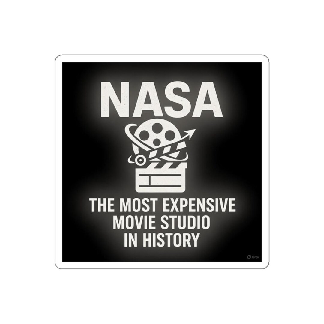 NASA the Most Expensive Movie Studio in History Sticker | Die-cut Space ...