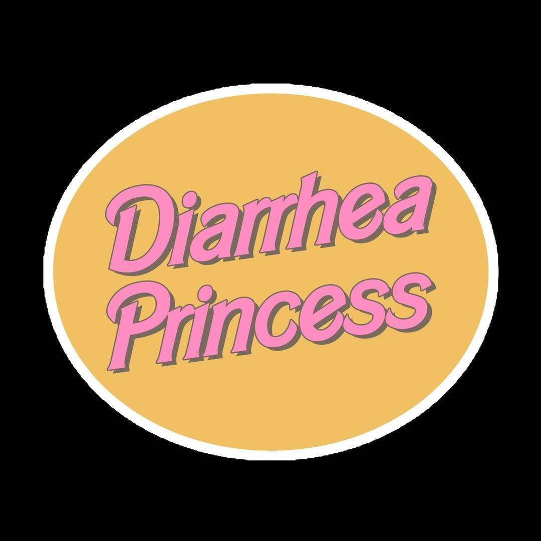 Diarrhea Princess Queen Gag Gift Car Magnet IBS Tummy Ache Survivor ...