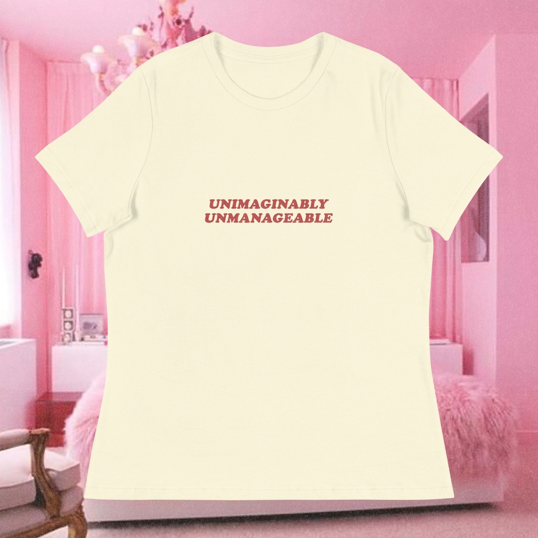 UNIMAGINABLY UNMANAGEABLE Funny Graphic Tee Unhinged Office Humor ...