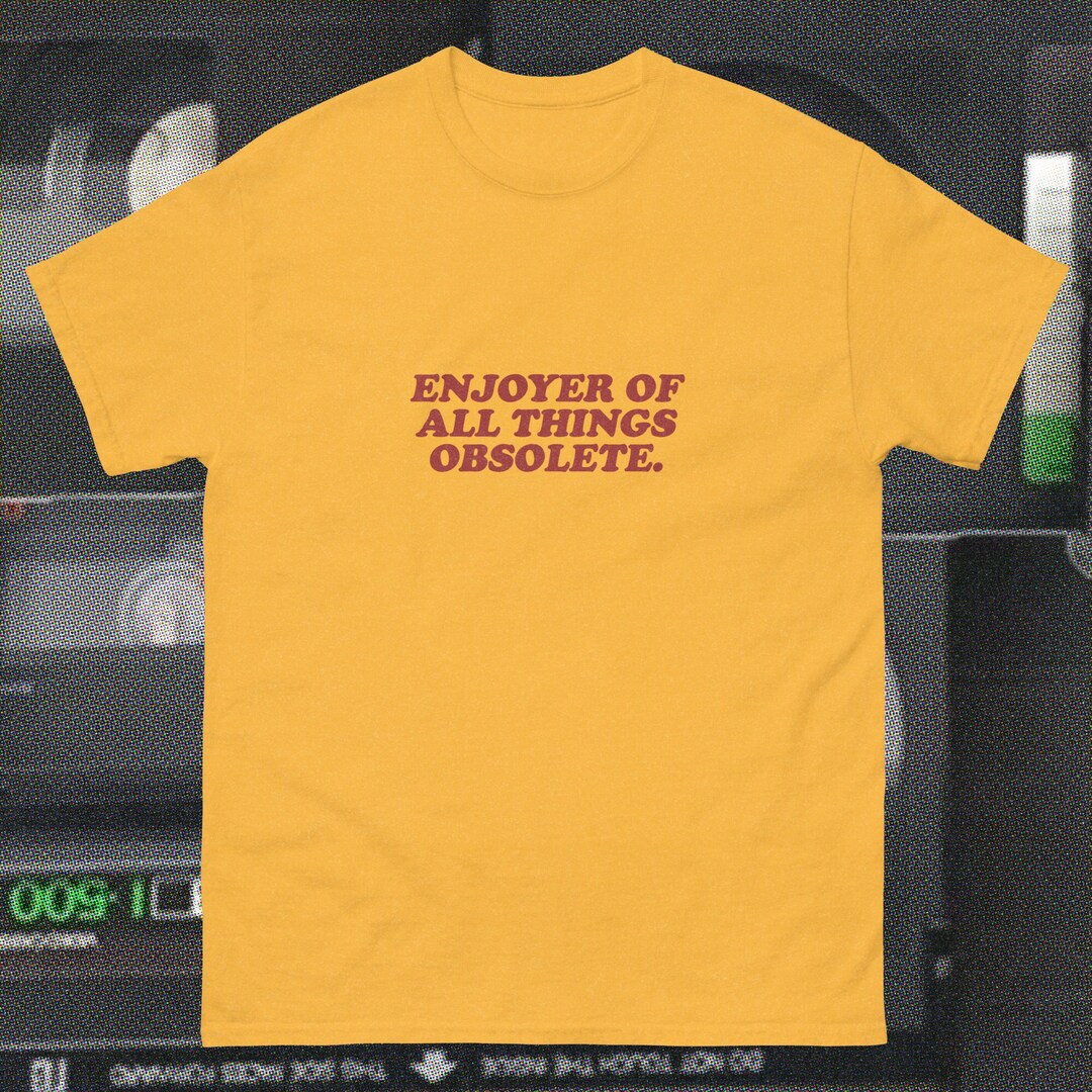 VHS Vinyl Records Shirt ENJOYER of All Things OBSOLETE Nostalgia Nostalgic Blockbuster Video 80s ...