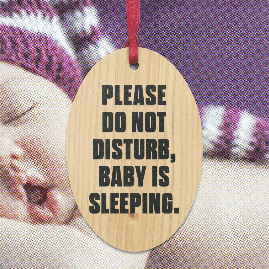 Do Not Disturb Baby is Sleeping Doorbell Doorknob Knocking No ...